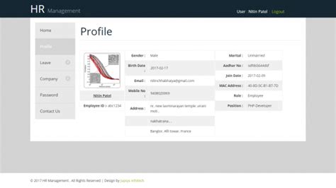H R Management System Project In Php With Source Code And Report