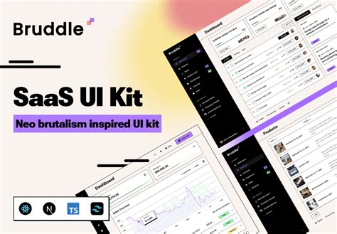 高级创意响应式saas服务平台金融科技公司网站web设计reactjs源码素材 Bruddle Neo Brutalism Coded