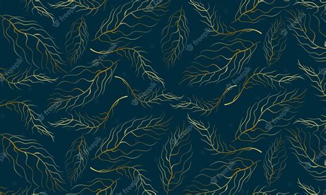 Premium Vector Abstract Dark Green Leaf Floral Pattern Vector