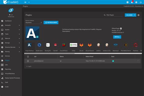 14 Plugins — Freenas®113 Rc1 User Guide Table Of Contents