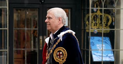 Prince Andrew In Formal Garter Robes For Coronation