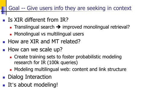 Ppt Cross Lingual Ir Powerpoint Presentation Free Download Id1460885