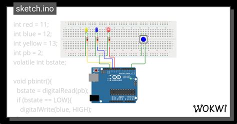 Led Blinking And Pushbutton Wokwi Esp32 Stm32 Arduino Simulator