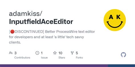 Github Adamkissinputfieldaceeditor 🔴discontinued Better Processwire Text Editor For
