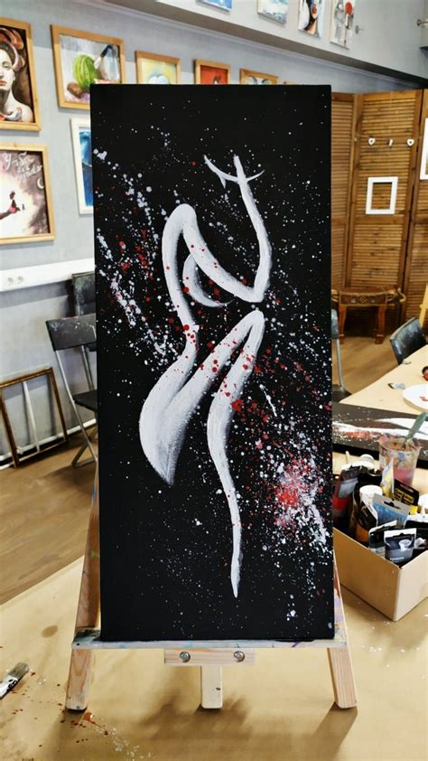 Силуэт девушки картина Картины Абстрактная живопись на холсте Силуэтная живопись