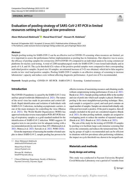 Evaluation Of Pooling Strategy Of Sars Cov 2 Rt Pcr In Limited