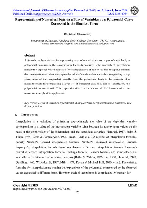 Pdf Representation Of Numerical Data On A Pair Of Variables By A