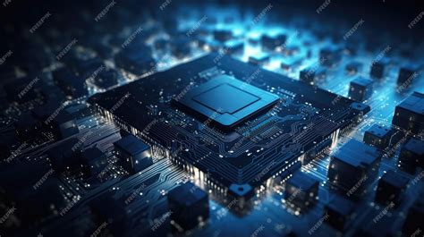 Premium Photo Advanced Computer Processor Circuit Board Closeup