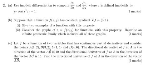 Solved Az дz 2 A Use Implicit Differentiation To Compute