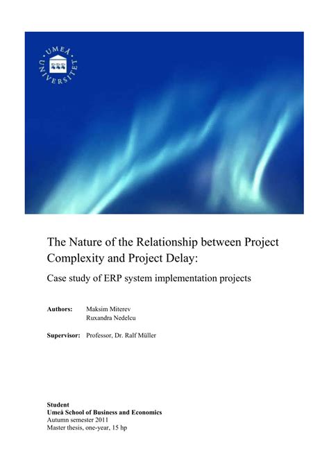 Pdf The Nature Of The Relationship Between Project Complexity And