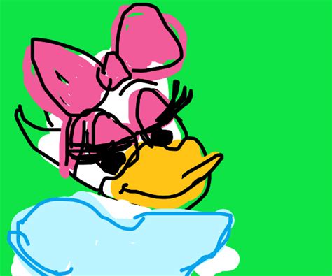 Daisy Duck Holds A Daisy Flower Drawception