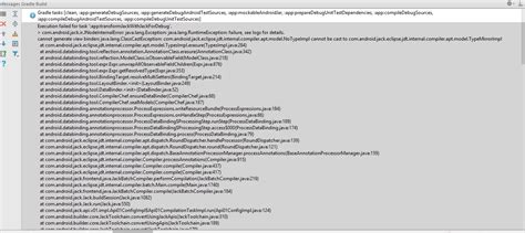 Errorexecution Failed For Task Apptransformjackwithjackfordebug Android Stack Overflow