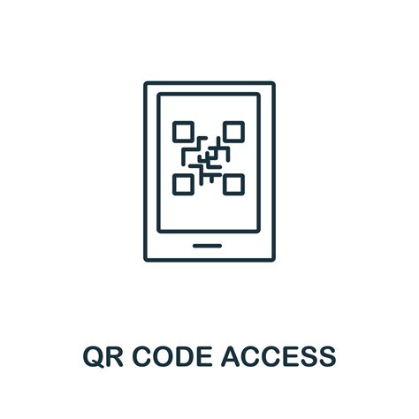 Qr Code Access Icon From Cyber Security Collection Simple Line Qr Code Access Icon For