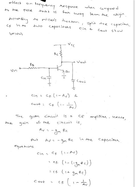 [solved] use miller s theorem to estimate the in put and output poles