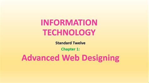 Advanced Web Designing Hsc Board 12th Std It Chapter1 Tutorial Part1 Youtube