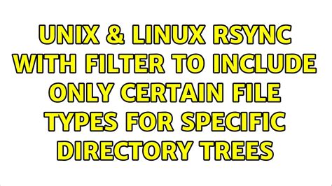 Unix Linux Rsync With Filter To Include Only Certain File Types For