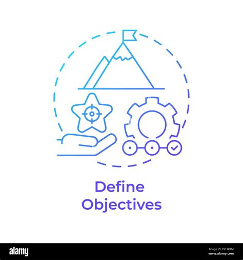 Define Objectives Blue Gradient Concept Icon Stock Vector Image And Art