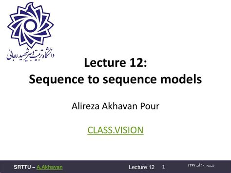 Lecture 12 Sequence To Sequence Models Ppt Download