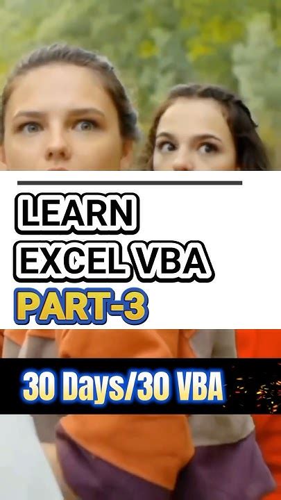 Part 3 Excel Vba Basic To Advanced Learnexcel Youtube