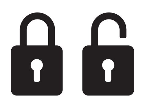 Padlock Icon Security Icon Black Locked Unlocked Padlock Icon Vector Art At Vecteezy