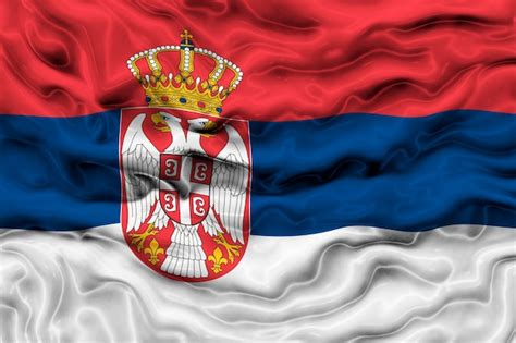 Premium Photo National Flag Of Serbia Background With Flag Of Serbia