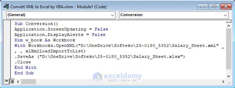 VBA Code To Convert XML To Excel Methods
