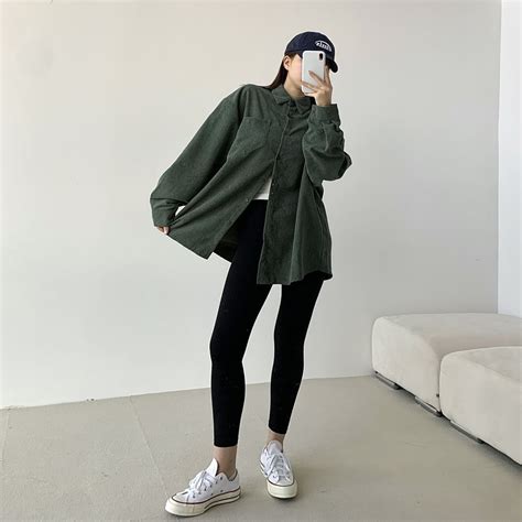 [무료배송]골덴 코듀로이 남방 오버핏 걸치기좋은 구김없는셔츠 데일리룩 레깅스 운동복 필라테스 요가 헬스 홈트 운동복