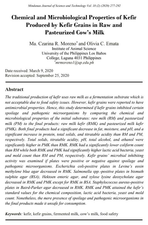 Ma Czarina Moreno On Linkedin Research Dairyscience Milk Kefir Foodsafety 10 Comments