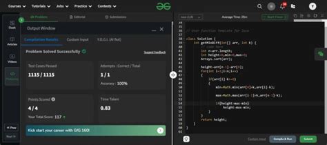 Yeshwanthraj G On Linkedin Gfg160 Geekstreak2024 Problemsolving Geeksforgeeks Coding