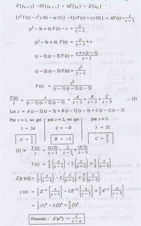 Solution Of Difference Equations Using Z Transform
