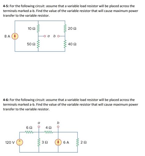 Solved 4 5 For The Following Circuit Assume That A