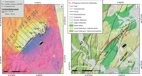 Map Of Vertical Displacements From Insar Data And Map Of The Main Download Scientific Diagram