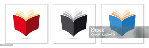 책을 엽니 다 서점 작가 및 도서관에 대한 아이콘 세트 정보 및 자습서 기호입니다 벡터 일러스트 레이 션 개체 그룹에 대한 스톡 벡터 아트 및 기타 이미지 Istock