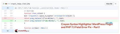 Crayon Syntax Highlighter 在新版本 PHP 下出现错误 Fatal Error 的解决办法 老王博客