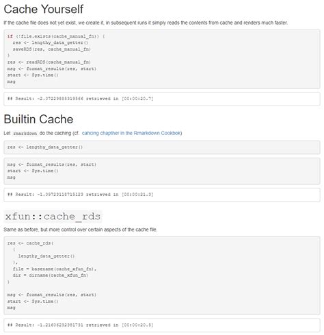 R How To Use Pre Loaded Variables In Rmarkdown Without Re Executing The Script Stack Overflow