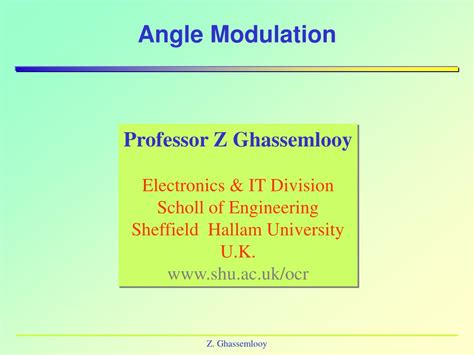 PPT Angle Modulation PowerPoint Presentation Free Download ID 1459625