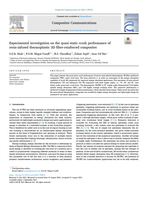 Experimental Investigation On The Quasi Static Crush Performance Of