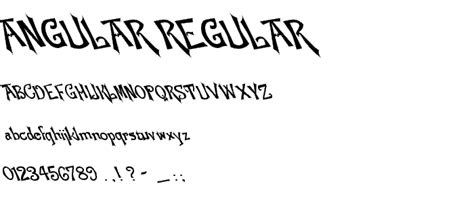 Angular Regular Font Fancy Various