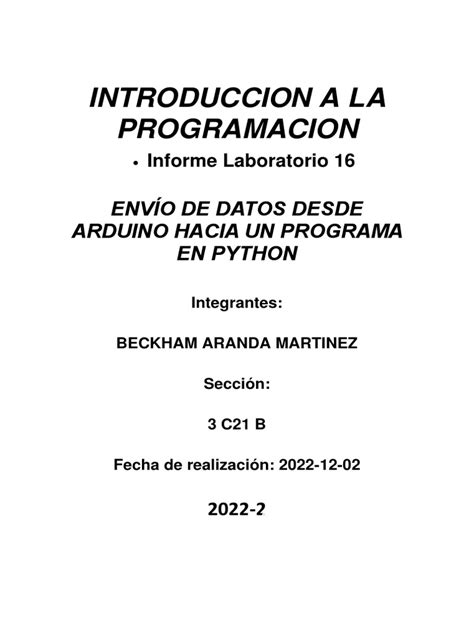 Laboratorio 16 Calificado C5 Pdf Programación De Computadoras Python Lenguaje De