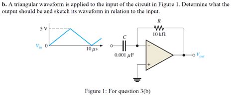 Solved B A Triangular Waveform Is Applied To The Input Of Chegg
