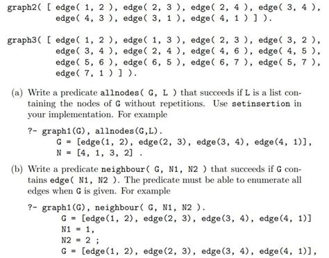 Programming In Prolog Goal Of This Assignment Is To