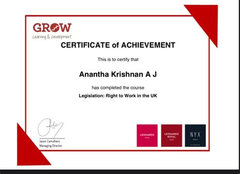 Anantha Krishnan Aih On Linkedin Another Day Another Learning Right To Work In The Uk Course For