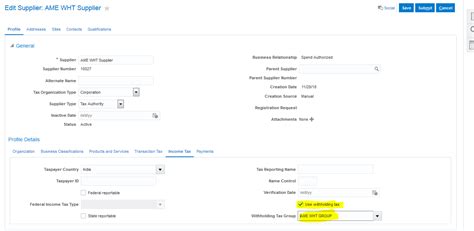 Oracle Masterminds Creating With Holding Tax Invoice In Oracle Fusion
