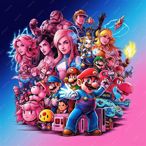 Create Your Own Game World Video Game Illustration Templates Premium