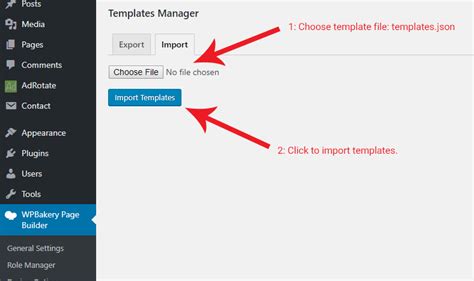 Export And Import Template For Wpbakery Page Builder Temport