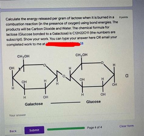 Solved 8 Points Calculate The Energy Released Per Gram Of