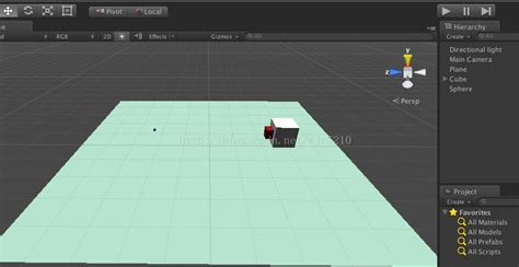 用unity来写小球转向后向目标移动 C脚本通过c脚本创建一个绿色的plane模型一个红色的cube模型和一个蓝色的sphere模型