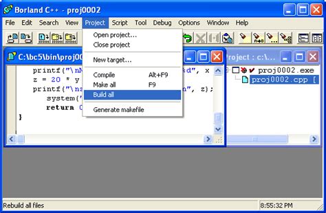 steps on how to use borland 4 0 5 0 compilers to compile link and