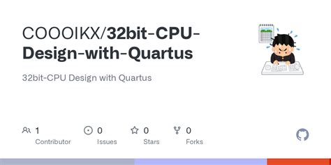 Github Coooikx32bit Cpu Design With Quartus 32bit Cpu Design With