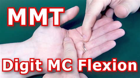 Manual Muscle Testing Mmt Digit Mc Flexion Youtube